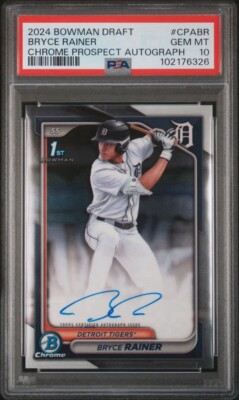 2024 Bowman Draft 1st Auto Bryce Rainer PSA 10 💎 Tigers | eBay
