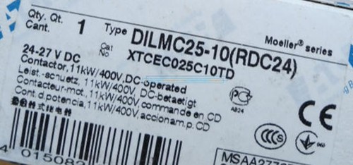 One New EATON MOELLER DILMC25-10(RDC24) 24-27VDC Contactor | eBay