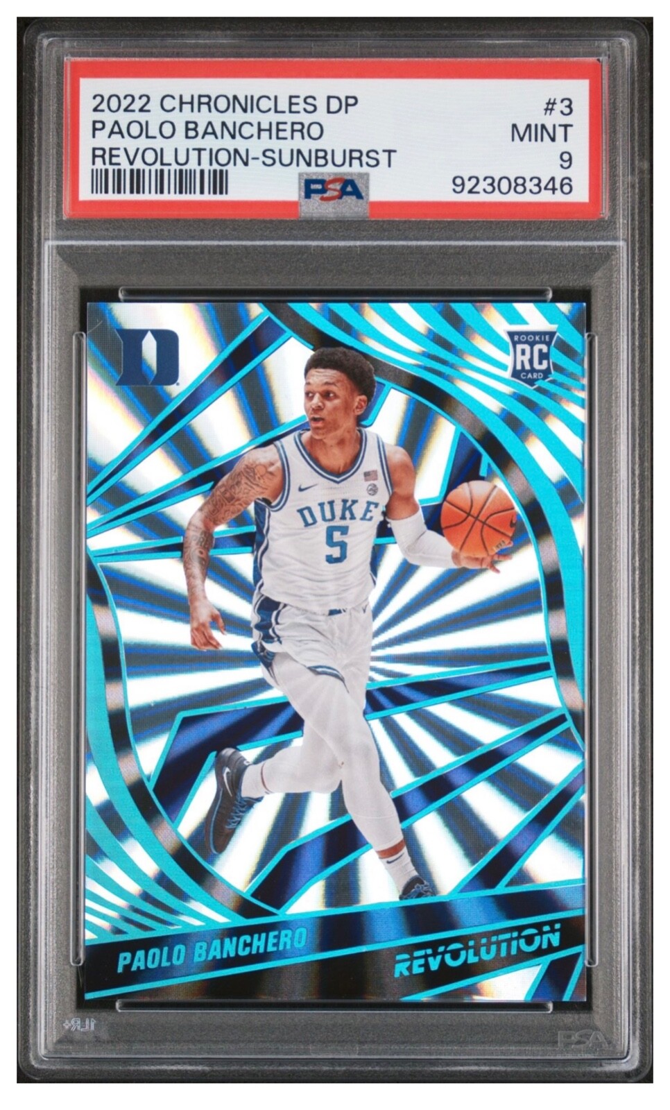 PAOLO BANCHERO 2022 PANINI CHRONICLES SUNBURST PARALLEL PSA 9 MINT RC 1 of 75!!! | eBay