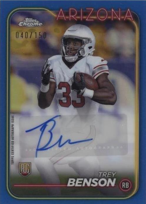 2024 Topps Chrome - Rookie Autographs Trey Benson #RA-TBE Blue ...
