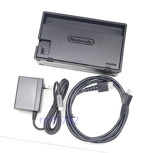 Nintendo Switch Charging Dock + AC Adapter Power Cable + HDMI Set Tv ...