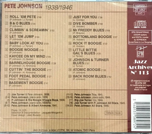 PETE JOHNSON - Blues & Boogie Woogie Master 1938/1946 [CD NEW] | eBay UK