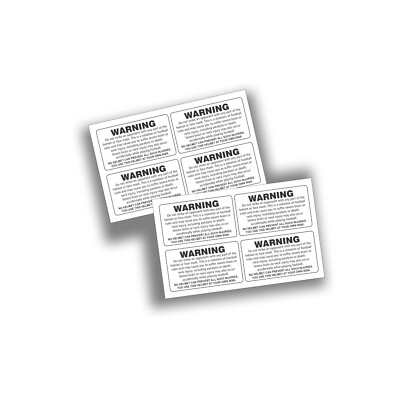 8X Football Warning Decal Sticker, Back Rear of Helmet Sports Uniform ...