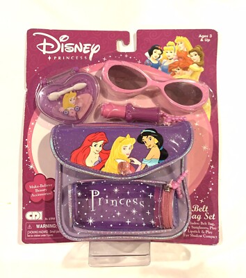 Disney Princess Belt Bag Set Sunglasses Play Lipstick Eyeshadow NIP ...