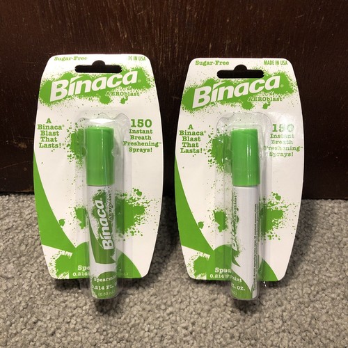 X2 Binaca AEROblast Spearmint Spray Breath Freshener 0.214 oz - 150 ...