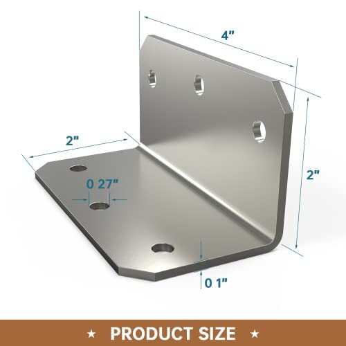 4 Inch L Brackets Corner Braces for Wood L Right Angle Bracket with ...