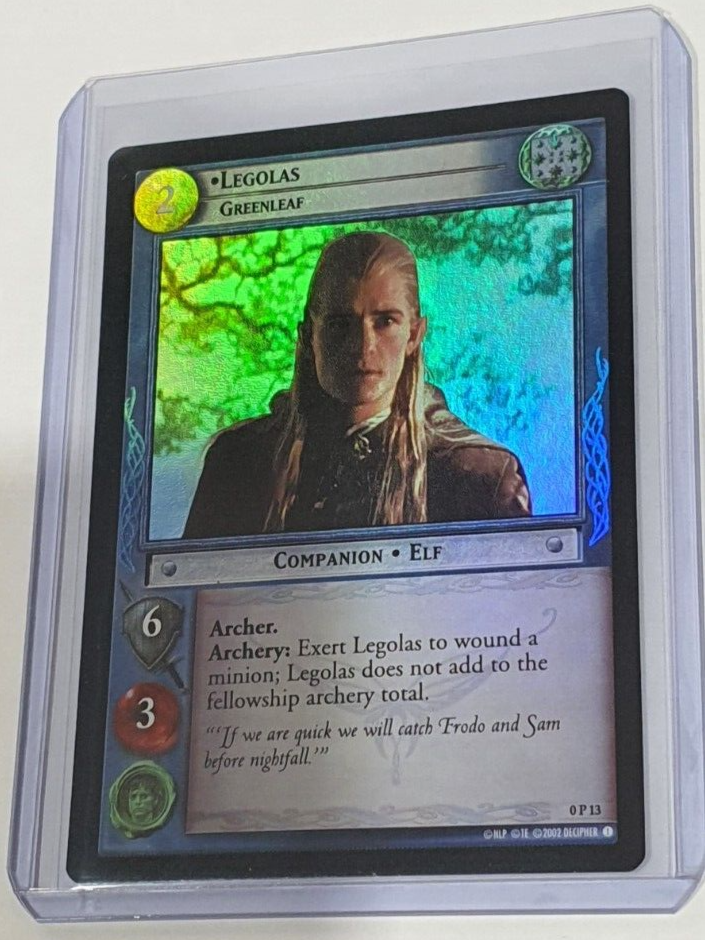 0P13 FOIL Legolas Greenleaf Elf Card in Toploader Lord of the Rings ...
