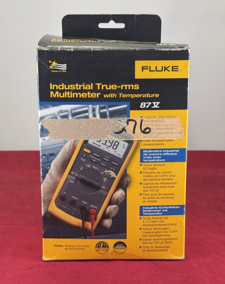 FLUKE 87-V Handheld Industrial True-RMS Multimeter w/ Temperature | eBay
