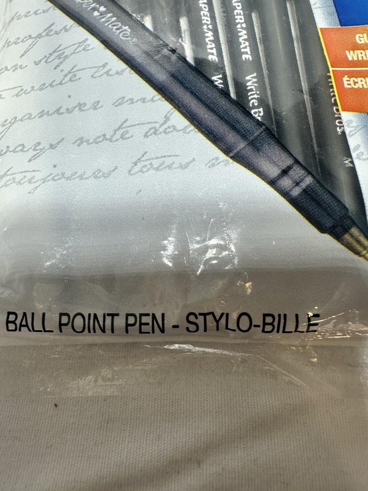 3 Pkg Paper Mate Anti-Slip Grip Ballpoint Pens Medium Point 1.2mm Black ...