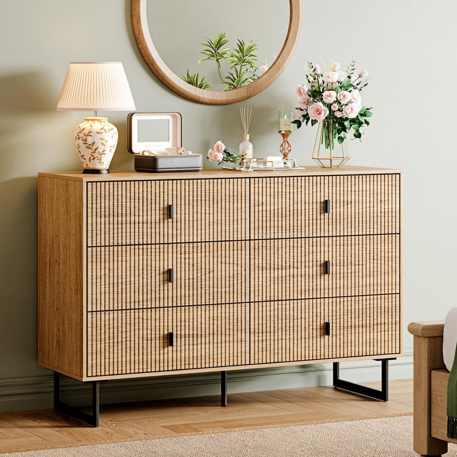 Modern Chest of Drawers with 6 Drawers,Deep Drawers,Clothes Organizer ...