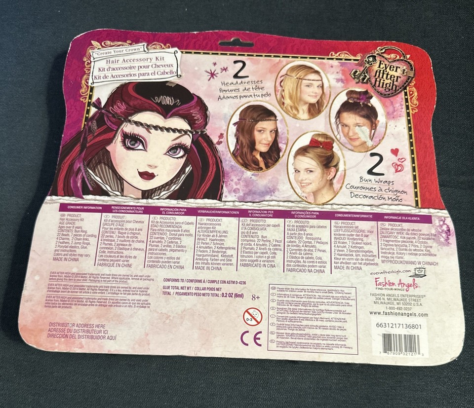 Ever After High Fashion Angels Create Your Crown Hair Accessory Kit ...