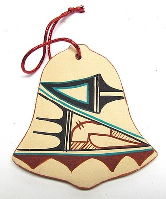 VINTAGE NATIVE AMERICAN PUEBLO POTTERY BELL ORNAMENT | eBay