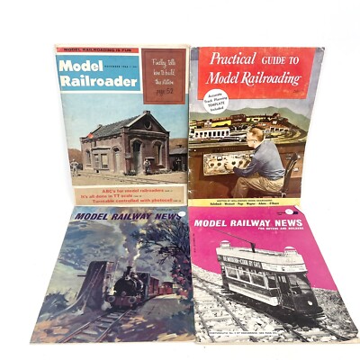 4x 1950 - 1960’s Model Railway Train Locomotive Magazine Bundle Lot ...