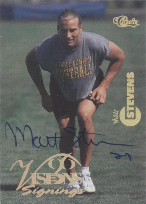 1996 Classic Visions Signings - Autographs Matt Stevens Gold Foil (AU ...
