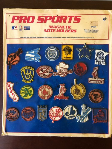 Vintage 1970s MLB Baseball Rubber Standing Magnets Lot Of 24 Teams ...