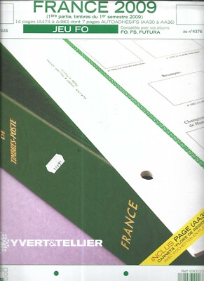 YVERT ET TELLIER FRANCE F0 PAGES NEUVE 2009 1° PARTIE TIMBRES 1 ...