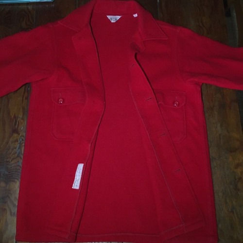 BOY SCOUTS OF AMERICA VINTAGE OFFICIAL RED WOOL JACKET MEN'S RARE SIZE ...