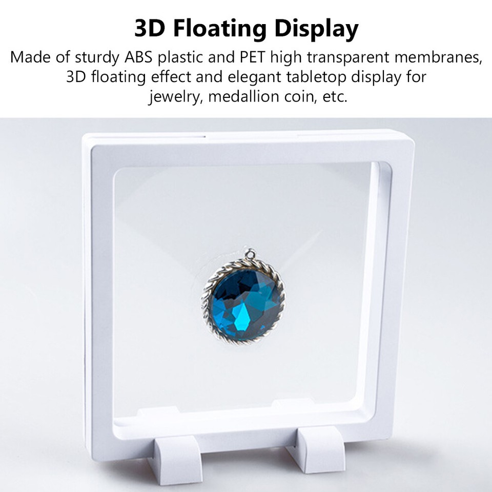 Box Clear Stand Suspension 3D Case Display Medallion Frame Floating 1/5 ...