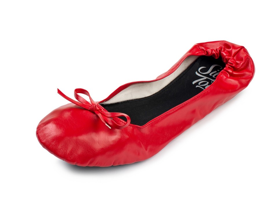 Women's Foldable Portable Travel Ballet Flat Roll up Slipper Shoes | eBay