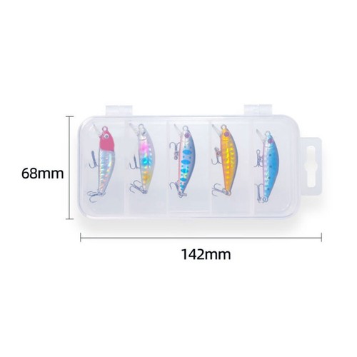 Metal+Plastic Material 5pcs Sinking Minnow Wobblers for Successful ...