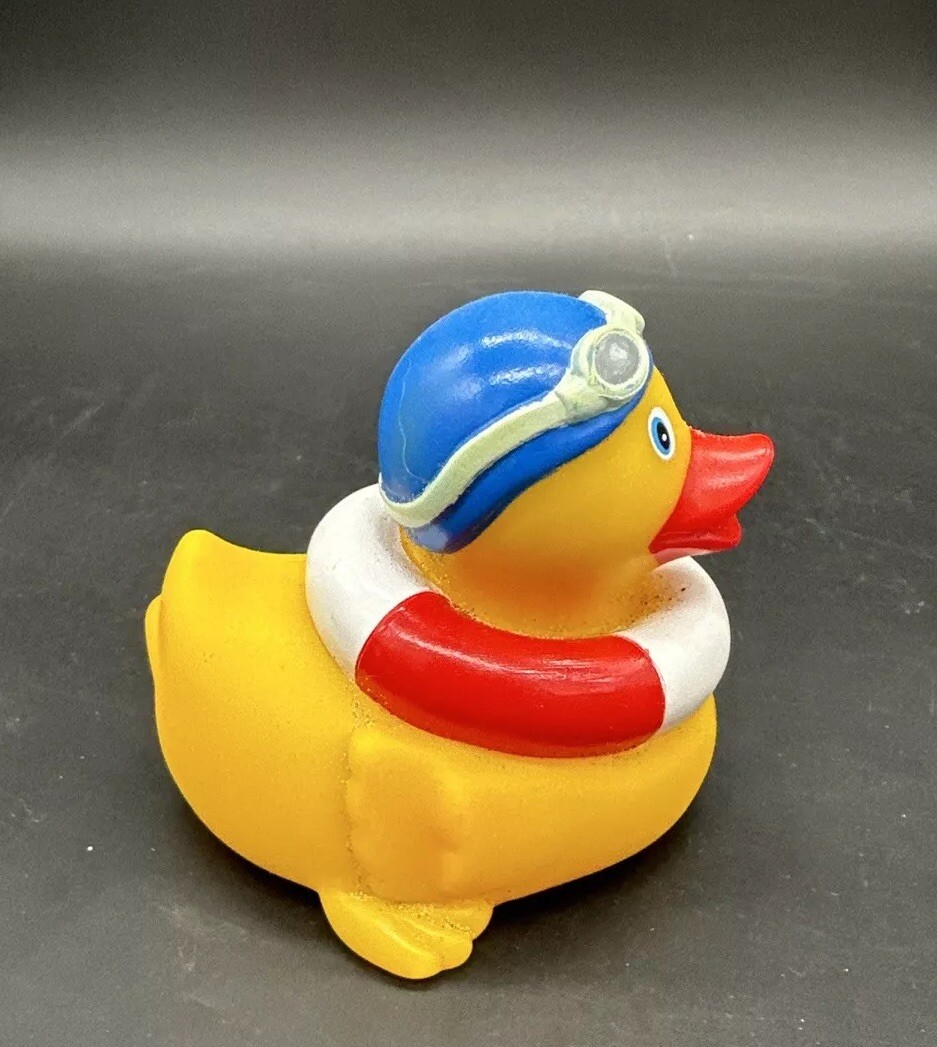 Rubber Duck Multicolor Vintage Life Preserver Goggles Swim Cap | eBay