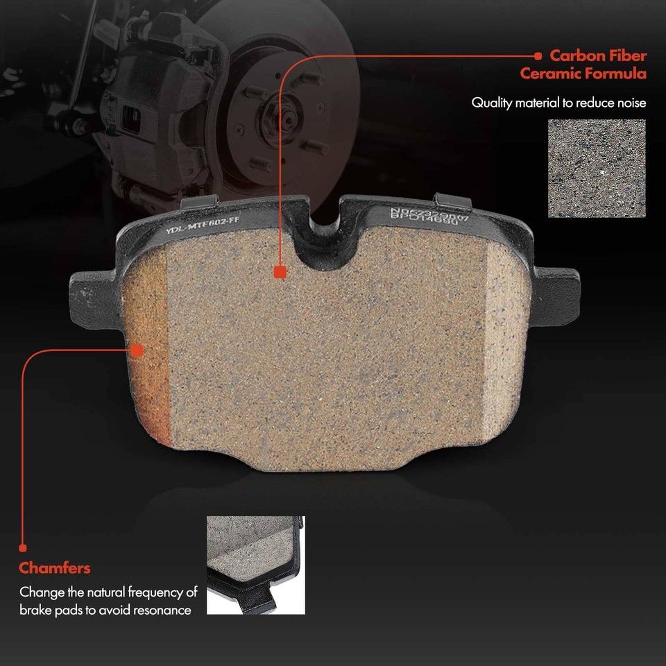 Rear Drilled Rotor &Ceramic Brake Pad for BMW F06 F10 535i 550i 640i ...