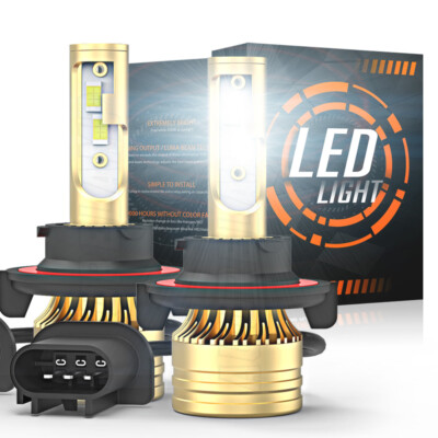 2X H13/9008 Luces Fuertes Para Auto Coche Luz Carro Bulbs LED SUPER ...