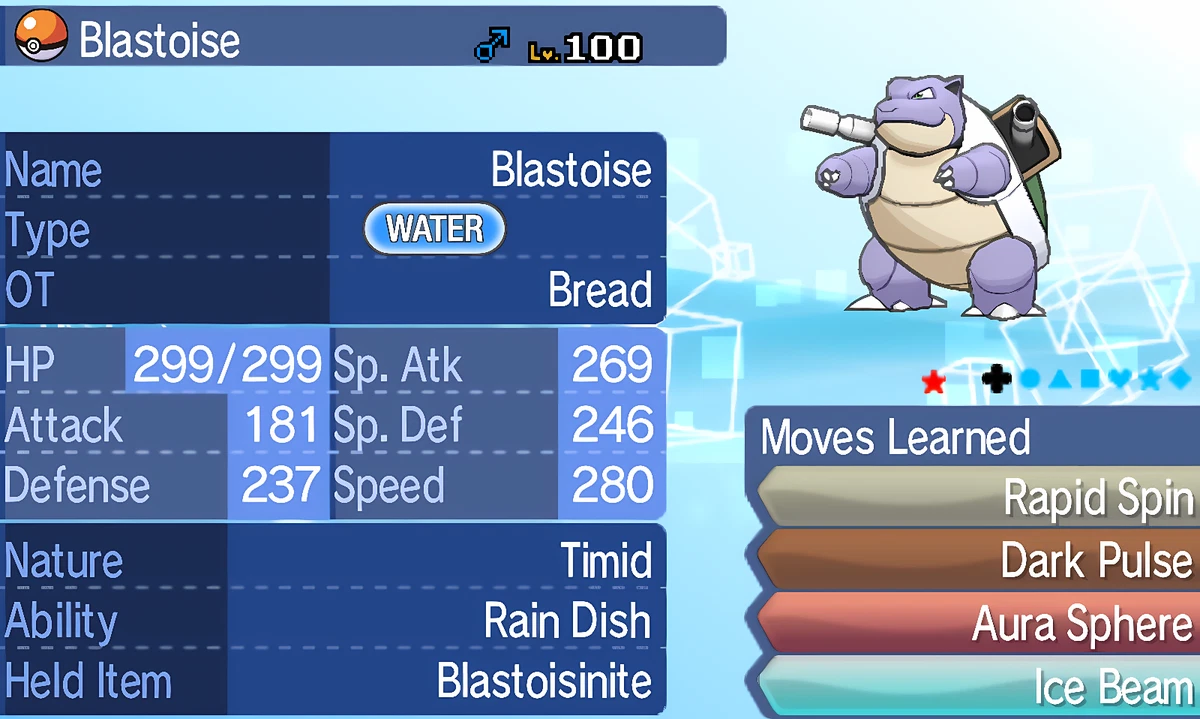Shiny Blastoise X And Y