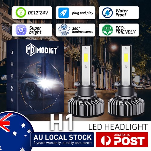 2pcs 6000K H1 LED Headlight Bulbs Kit Super White 72W Fog Driving Light ...