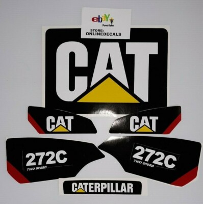 SKID STEER CATERPILLAR CAT DECAL 272C 2speed STICKER SET Fast Free ...