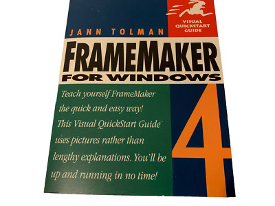 ADOBE FRAMEMAKER 4 FOR WINDOWS BOOK JANN TOLMAN COLLECTIBLE LAST ONE | eBay