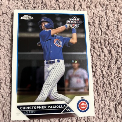2023 Topps Pro Debut Chrome CHRISTOPHER PACIOLLA PDC-195 Chicago cubs ...