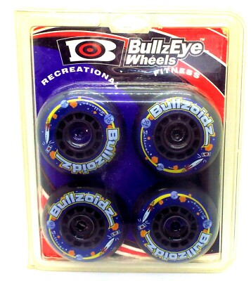 Bullzeye Wheels Inline Skate Rollerblade Wheels Sz 70-80 Cool Design ...