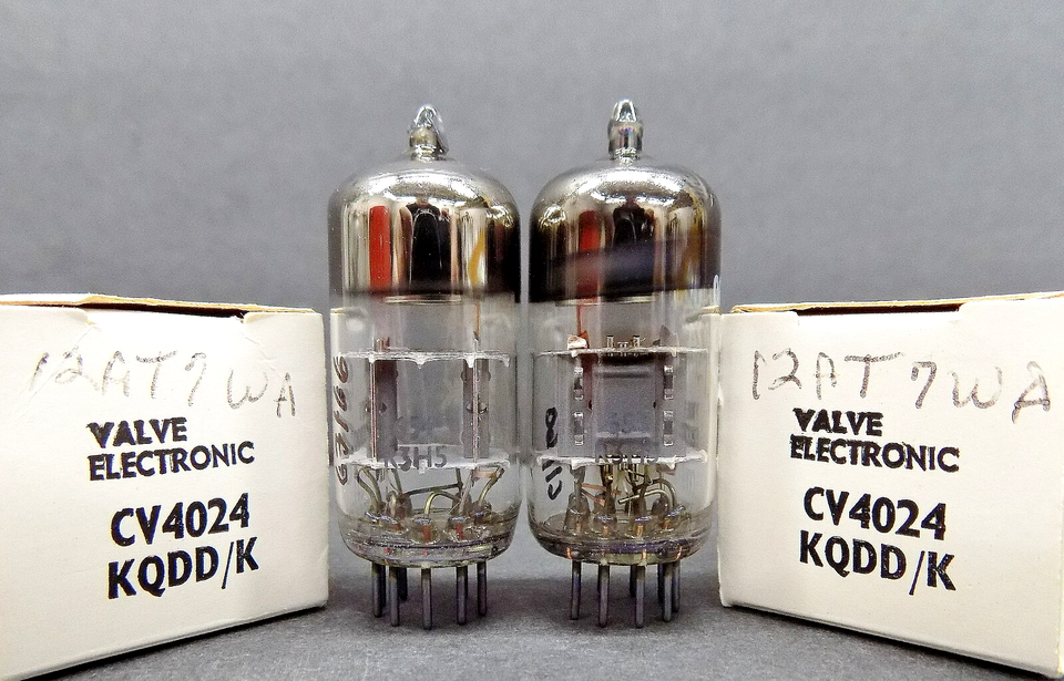 Scarce Matched Pair of Mullard CV4024 KQDD/K 12AT7WA Military Issue ...