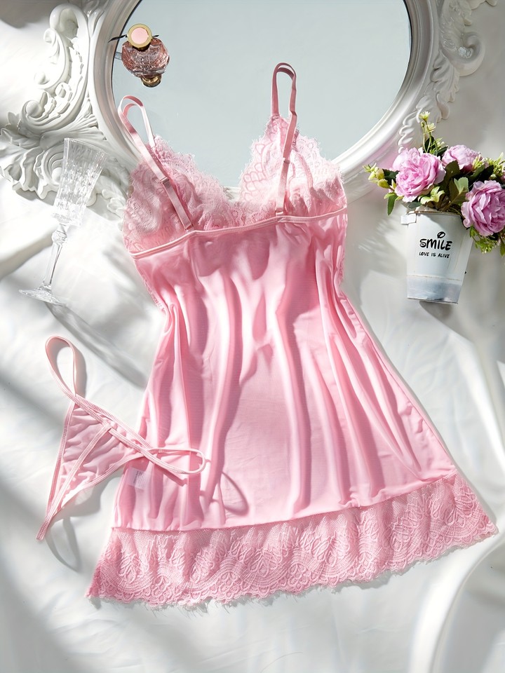 Women's Sexy Lingerie Sleepwear Babydoll Underwear Lace Dress G-String ...