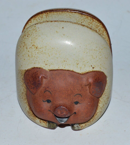 UCTCI Japan stoneware smiling pig figurine napkin letter holder | eBay