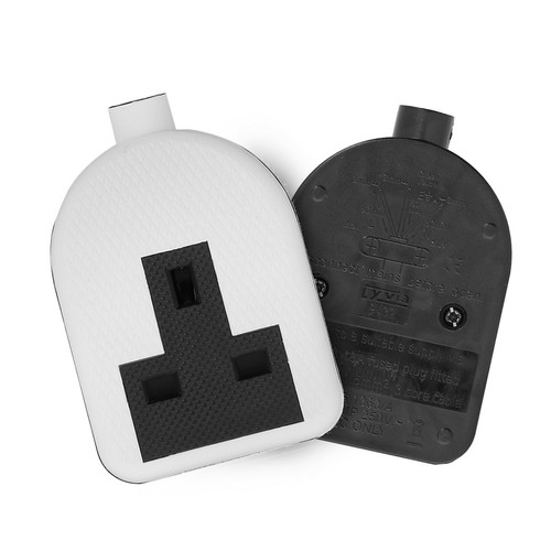 1 Gang Trailing Socket 3 Pin White 13 Amp Rubber Extension socket ...