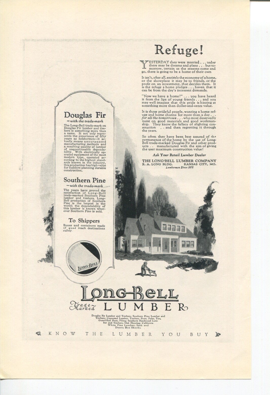 1926 Long Bell Lumber ~ VINTAGE PRINT AD | eBay