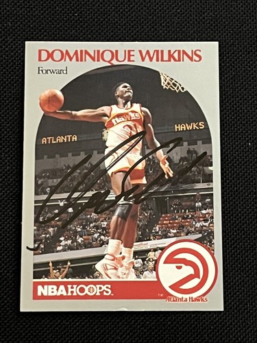 DOMINIQUE WILKINS 1990-91 NBA HOOPS SIGNED AUTOGRAPHED CARD #36 JSA ...