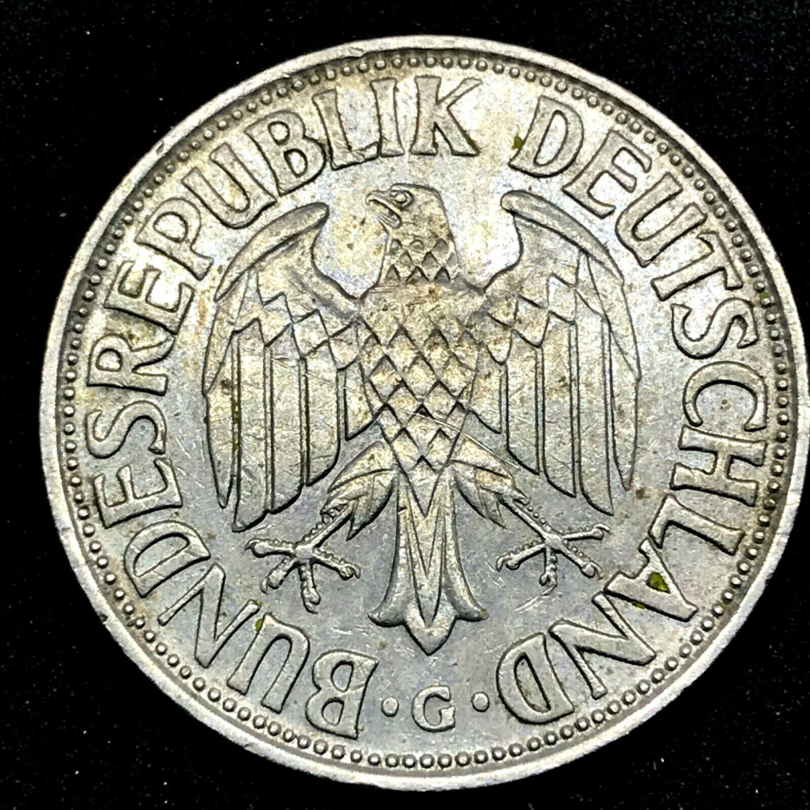 GERMANY 1956 G 1 DEUTSCHE MARK - SCARCE COIN - FEDERAL REPUBLIC GERMANY ...
