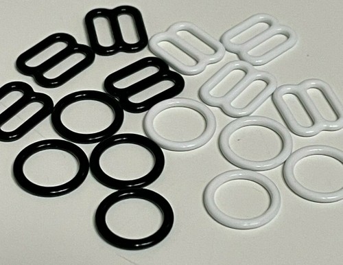 Bra Hardware Buckles, 8mm Bra Lingerie Metal Sliders Rings, Black ...
