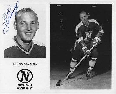 Bill Goldsworthy Autographed Signed 8x10 RARE North Stars Press Photo ...