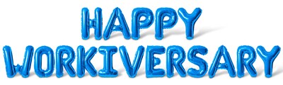 HAPPY WORKIVERSARY Letter Balloon Banner - Work Anniversary Party ...