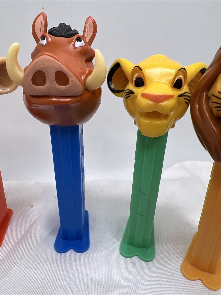 Lion King Pez Dispensers Set of 5 Mufasa Simba Nala Pumba Timon Disney ...