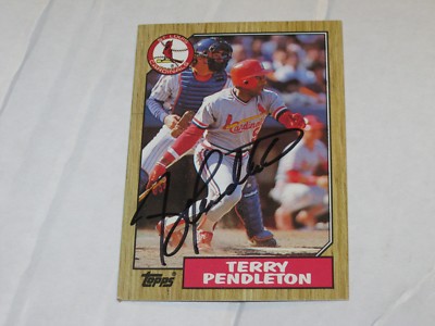 Terry Pendleton Autographed Topps Baseball Card | eBay