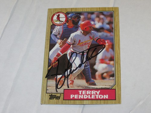 Terry Pendleton Autographed Topps Baseball Card | eBay
