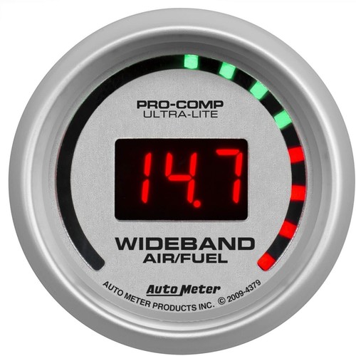Autometer 4379 Pro-Comp Ultra-Lite 2-1/16" Wideband Gauge, Street - Air ...
