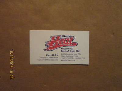 Chico Heat Baseball Club Chris Holen Team Logo Baseball Business Card ...