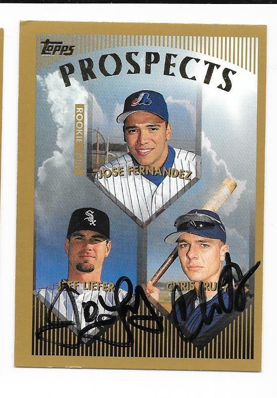 JEFF LIEFER & CHRIS TRUBY 1999 TOPPS AUTOGRAPHED SIGNED # 434 WHITE SOX ...