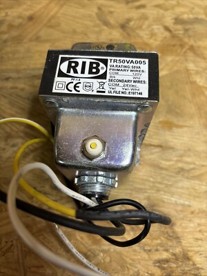 RIB Transformer TR50VA005 50VA Pri: 120V Sec: 24V Used | eBay